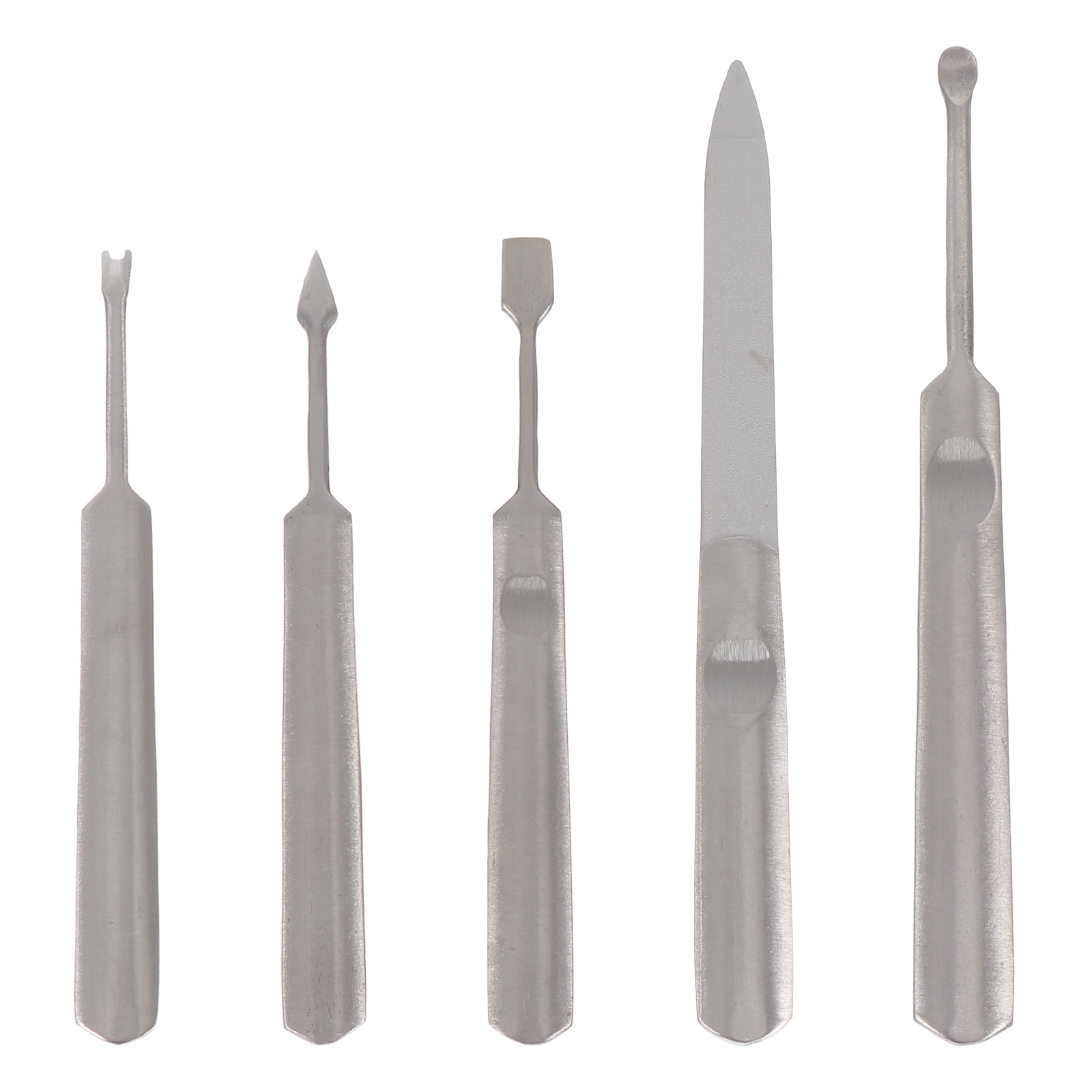 5pcs Sturdy Silver Dead Skin Forks Nail Cuticle Removers Manicure ...