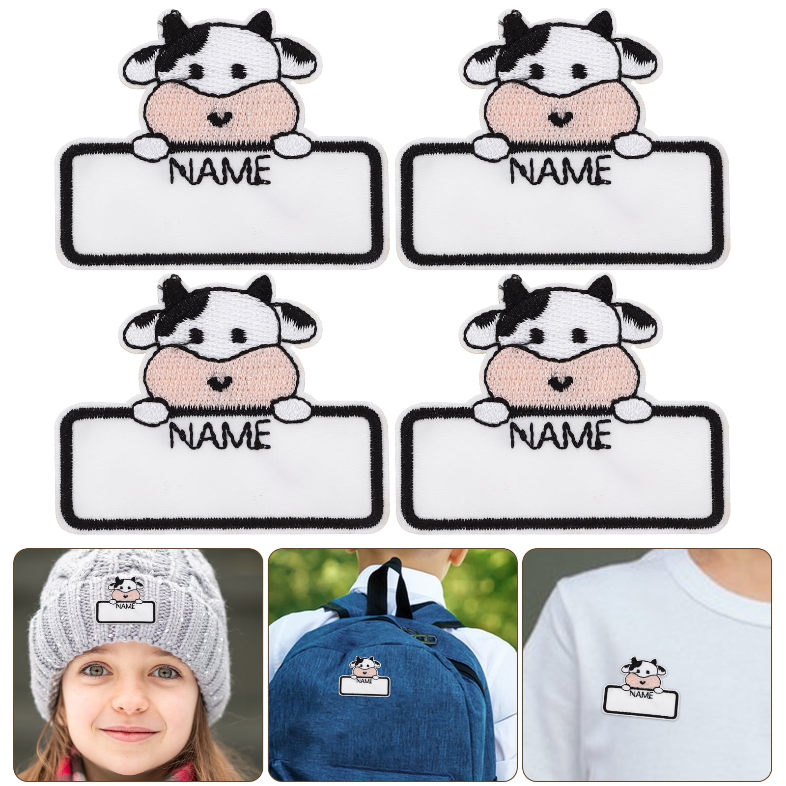 Etereauty Name Labels,10Pcs Iron On Name Labels for Clothing Sewing ...