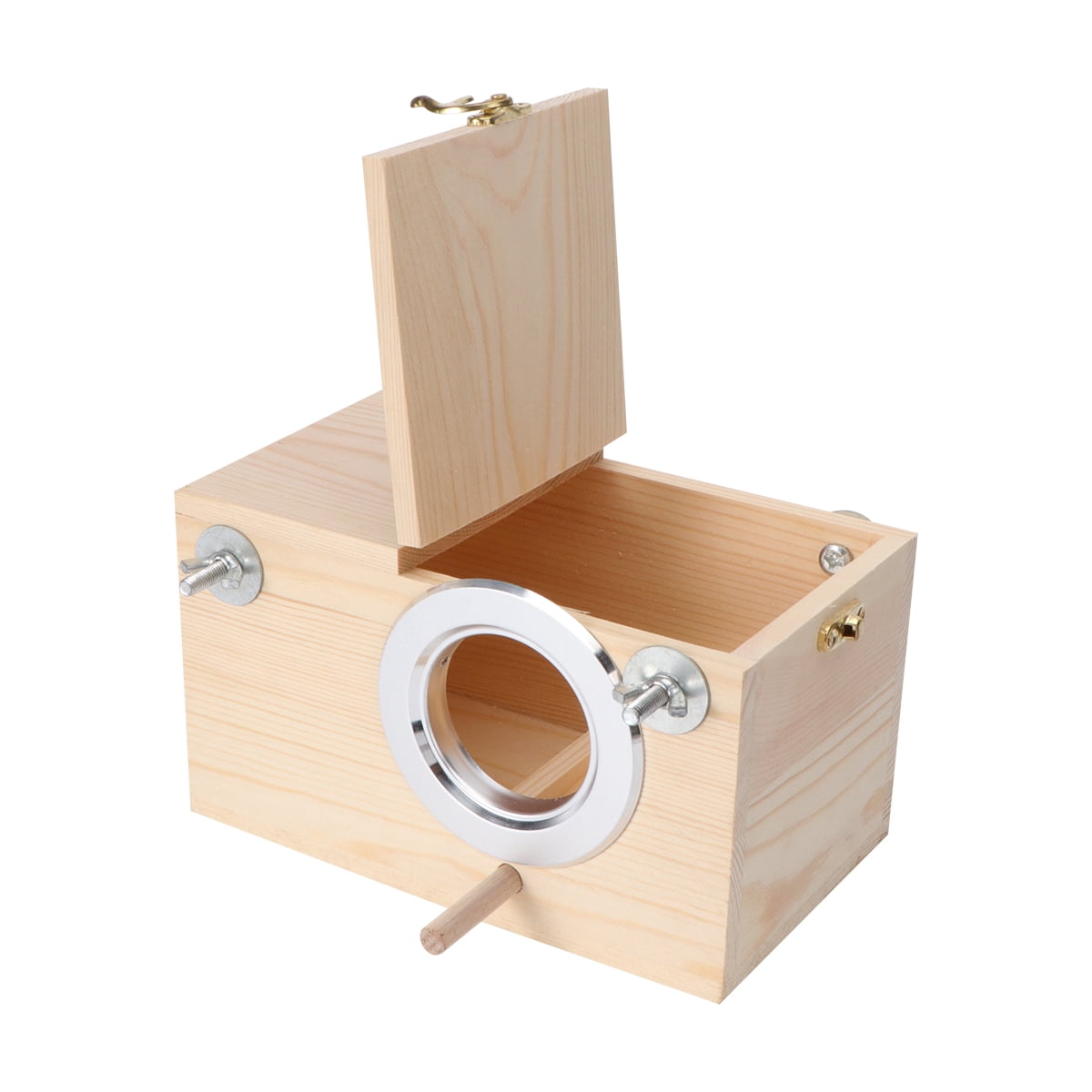 Etereauty Wooden Bird Nest Box, Inside & Outside Cage Installation ...
