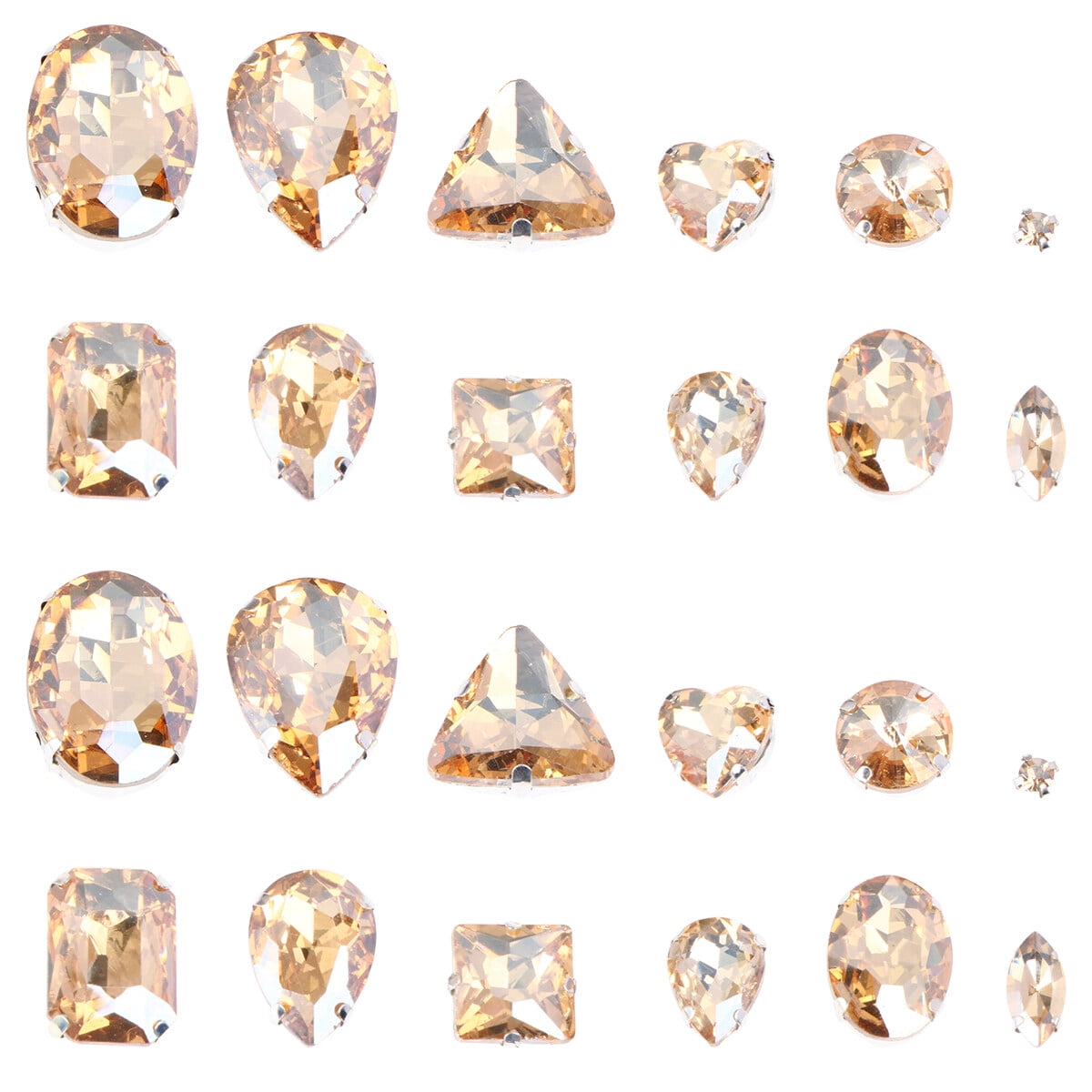 Etereauty Rhinestones Crystal Rhinestones Glass Colored Claw Shapes ...