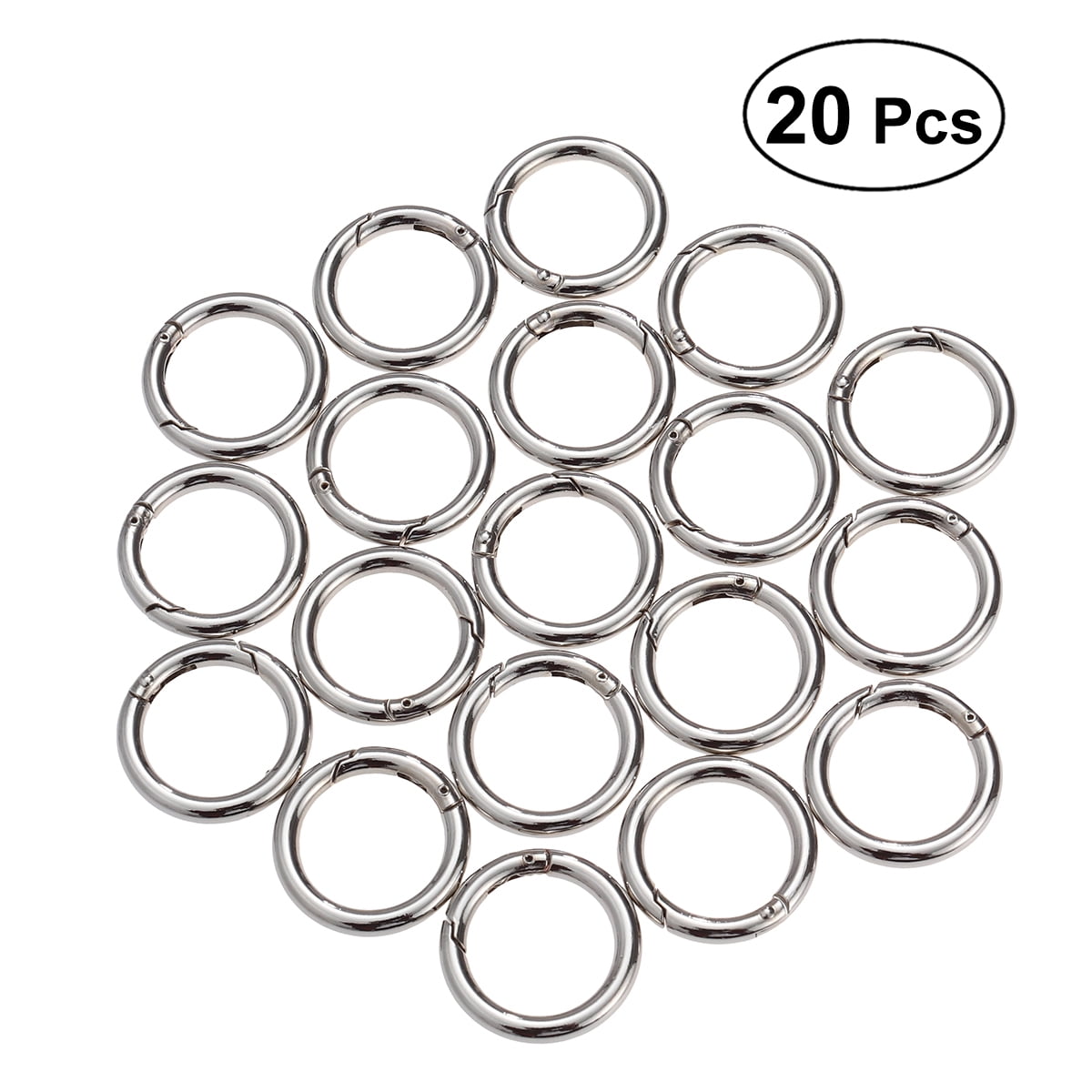 Ring Spring Carabiner Rings Key Round Jump Open Clips Zinc Gate Clasp ...