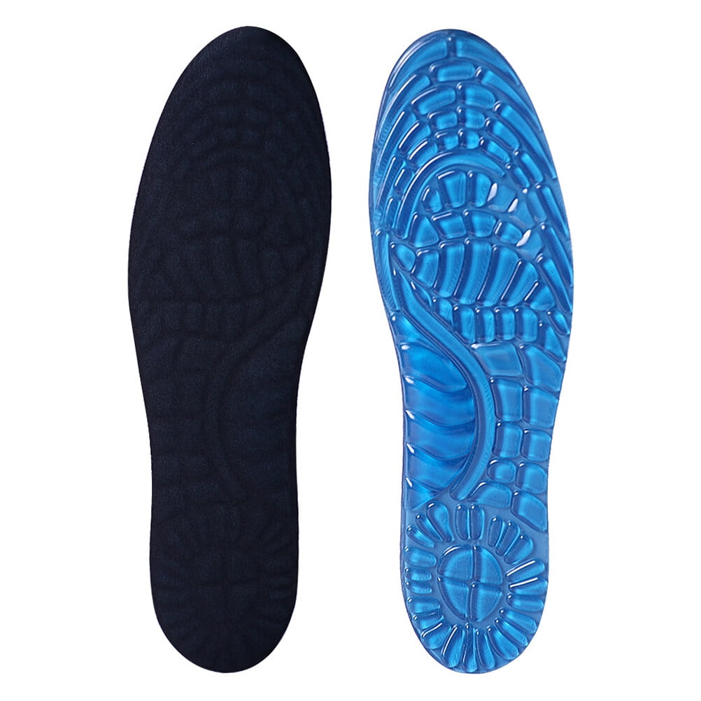 Blue Shock-Absorbent SEBS Insoles for Men and Women Breathable Massage ...