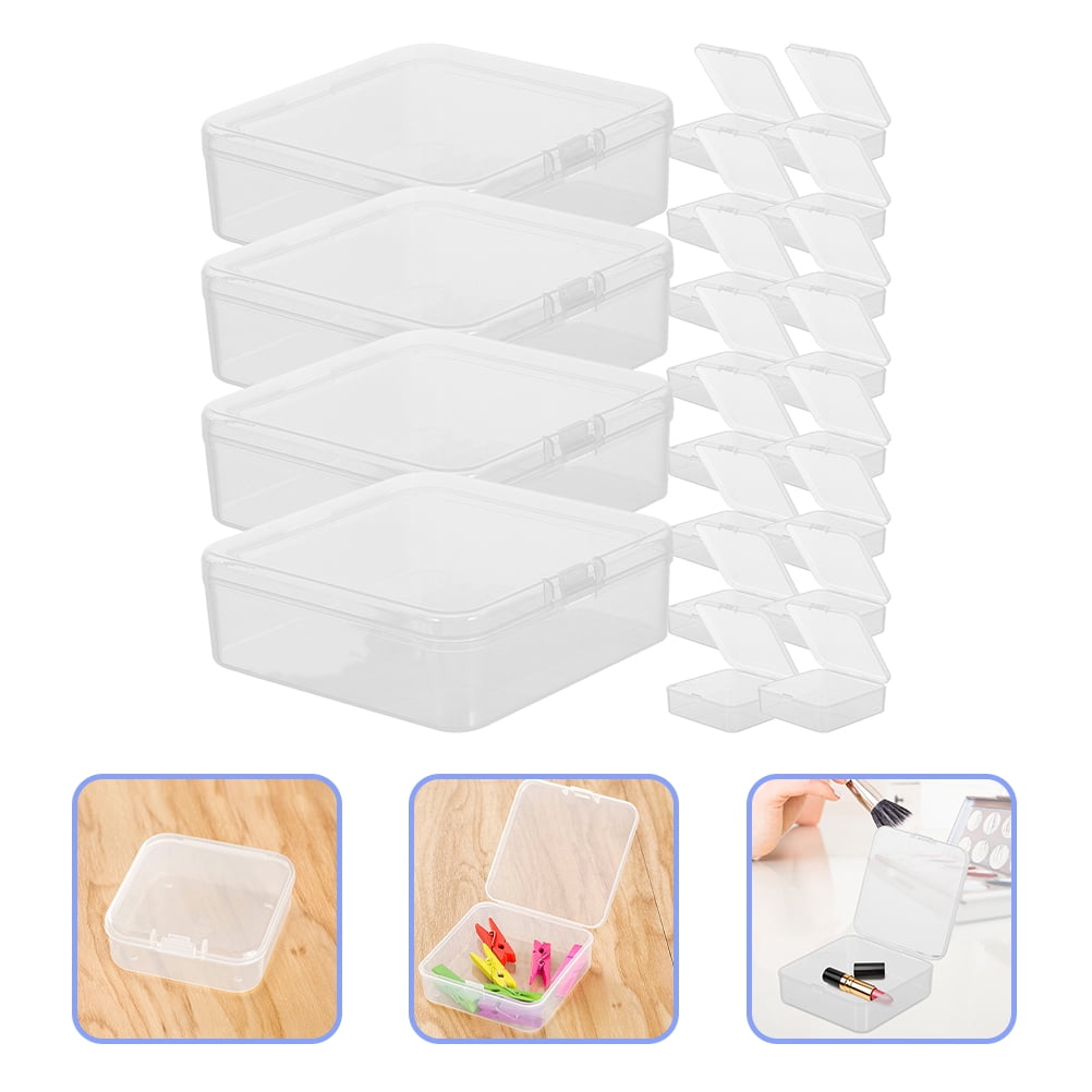 Etereauty Small Plastic Containers with Lids,20Pcs Small Clear Plastic Box Small Bead Boxes ...