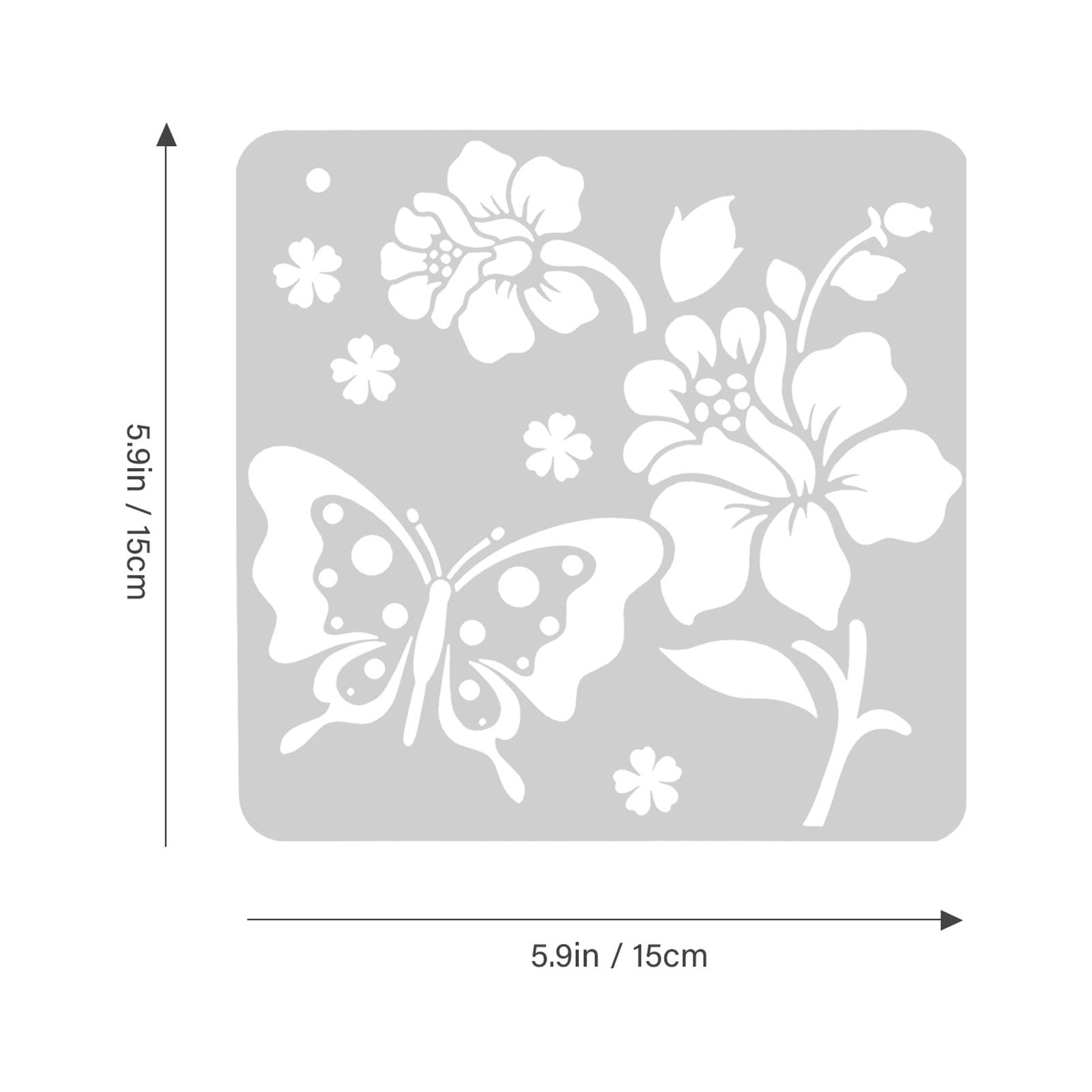 Etereauty Small Stencils for Painting,12 Sheets Butterfly Stencil ...