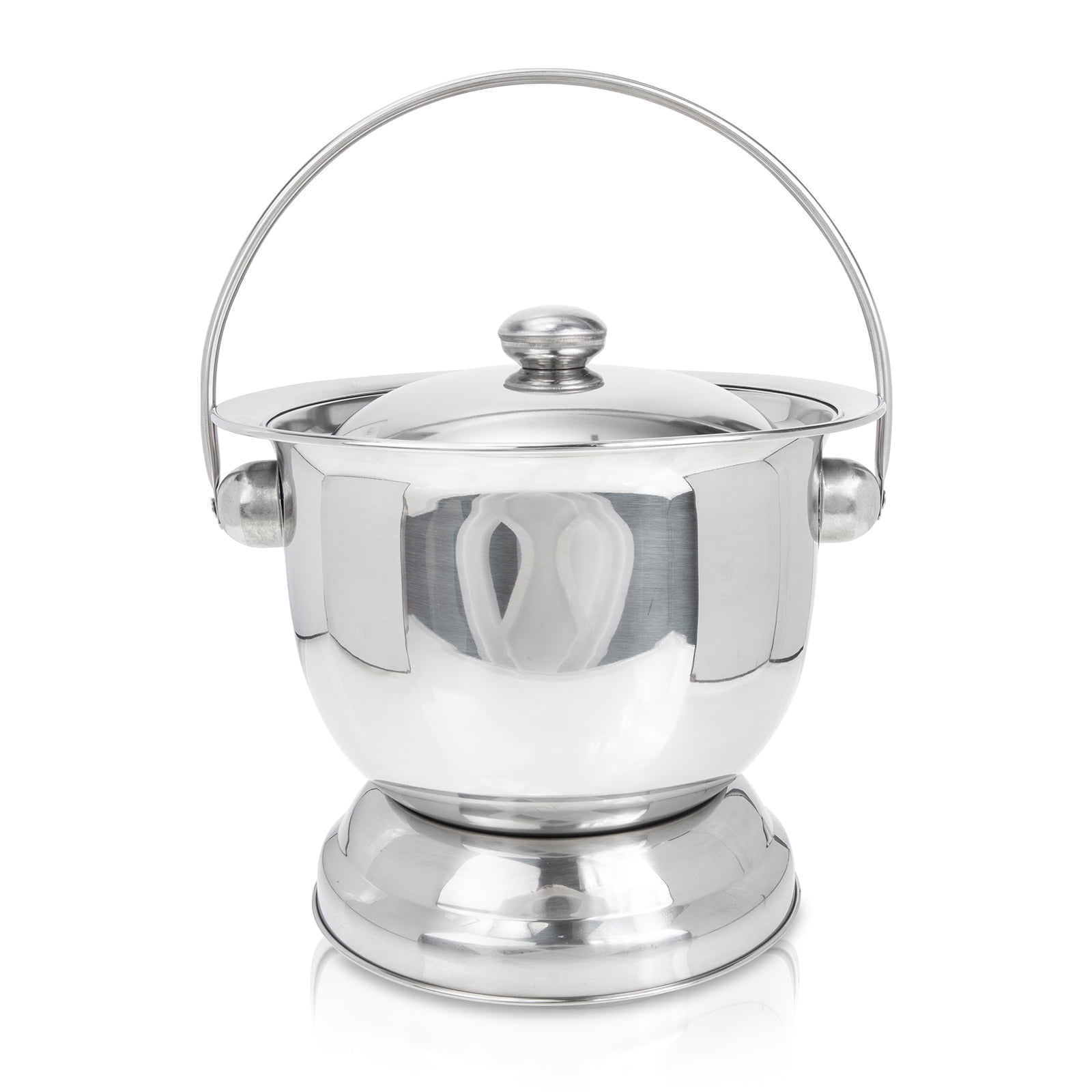 Etereauty Stainless Steel Urinal Pot Durable Potty with Handle Chamber ...
