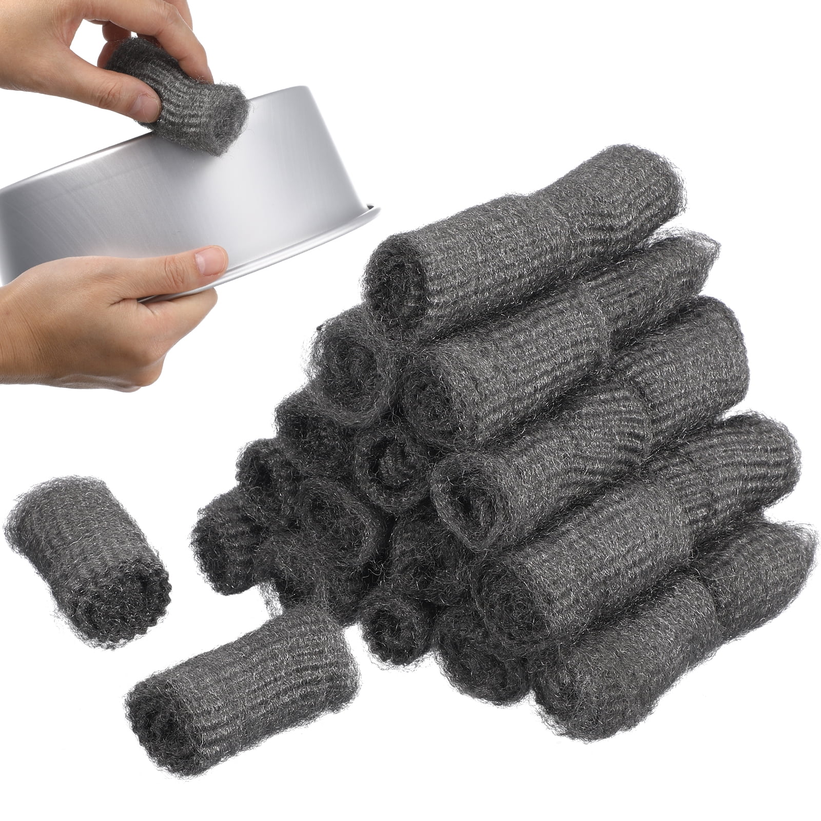 Etereauty Steel Wool Mice,36Pcs Steel Wool Fill Fabric Steel Wool Blend ...