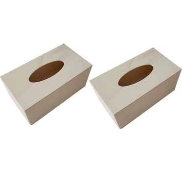 5Pcs Blank Wooden Box Wooden Napkin Holder Crafting Tissue Box Wooden ...