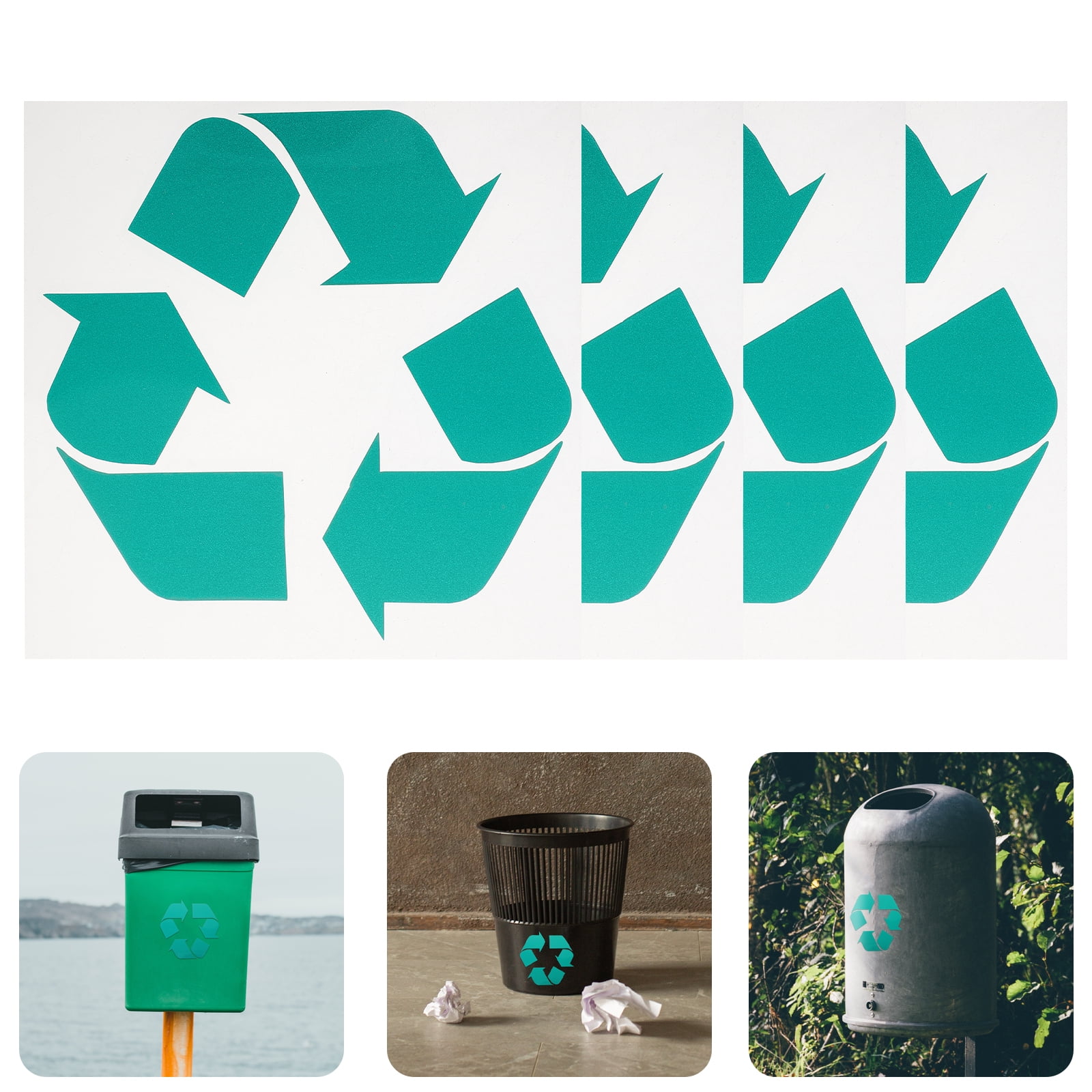 Etereauty Trash Bin Labels,4 Pcs Recycle Stickers Trash Bin Labels ...