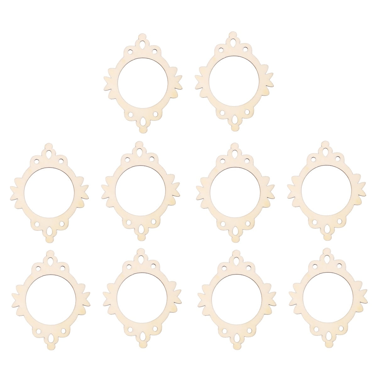 Wooden Cutouts for DIY Crafts with Smooth Touch and Lovely Shapes Beige ...