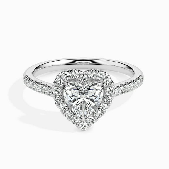 Eterna Jewel 1.6 Ct Heart Cut Lab Created Diamond Engagement Ring ...