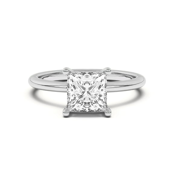 Eterna Jewel Diamond Wedding Ring for Women's - 1.5 Ct Asscher Cut Lab ...