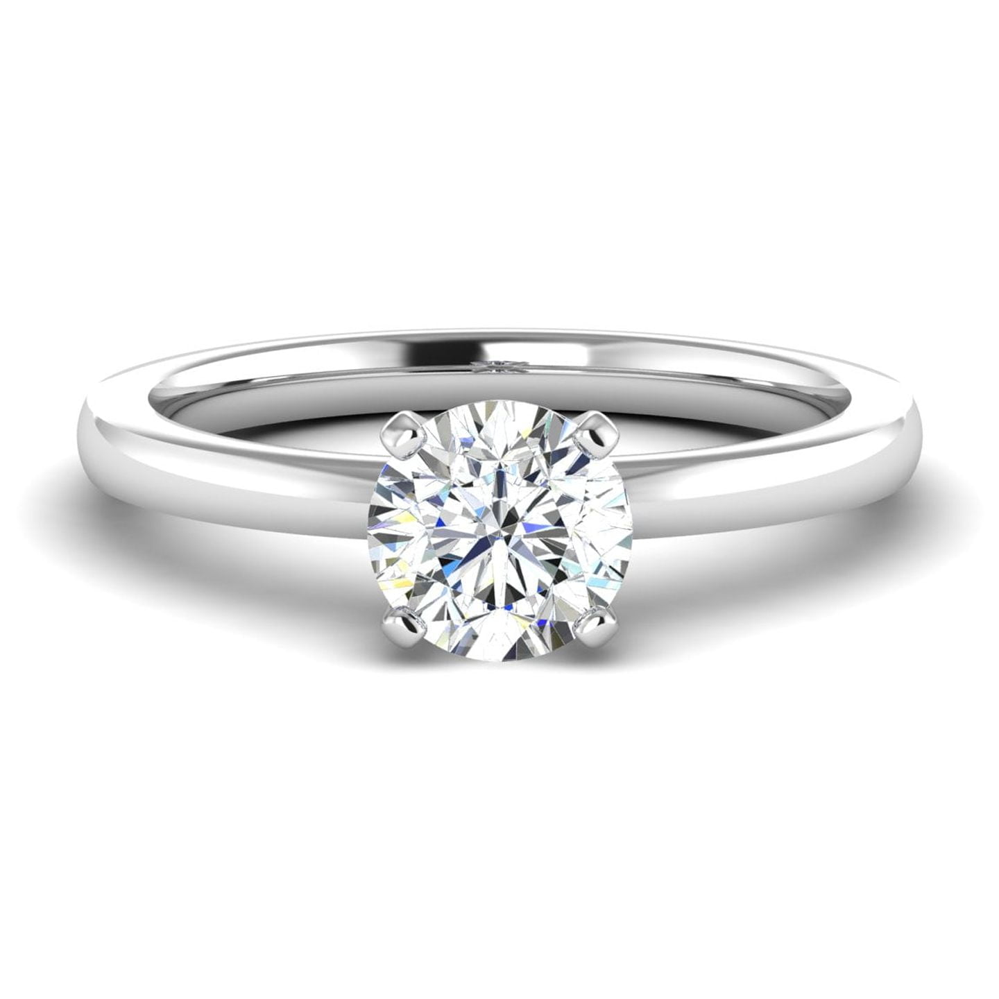Eterna Jewel 1.5 Ct Round Cut Lab Created Diamond Engagement Ring - 14K ...
