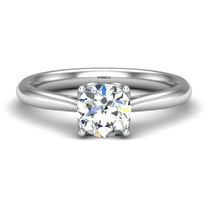 Eterna Jewel 1.5 Ct Emerad Cut Lab Created Diamond Engagement Ring ...