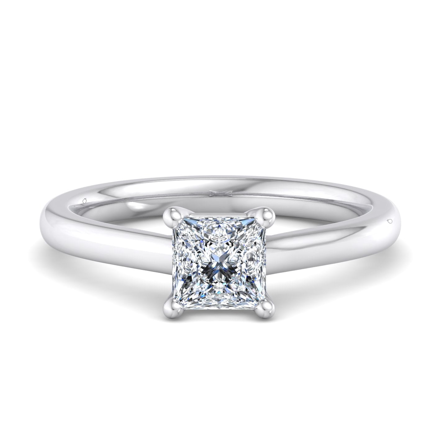 Eterna Jewel 1.5 Ct Solitaire Diamond Engagement Wedding Ring for Women - Lab Created Princess ...