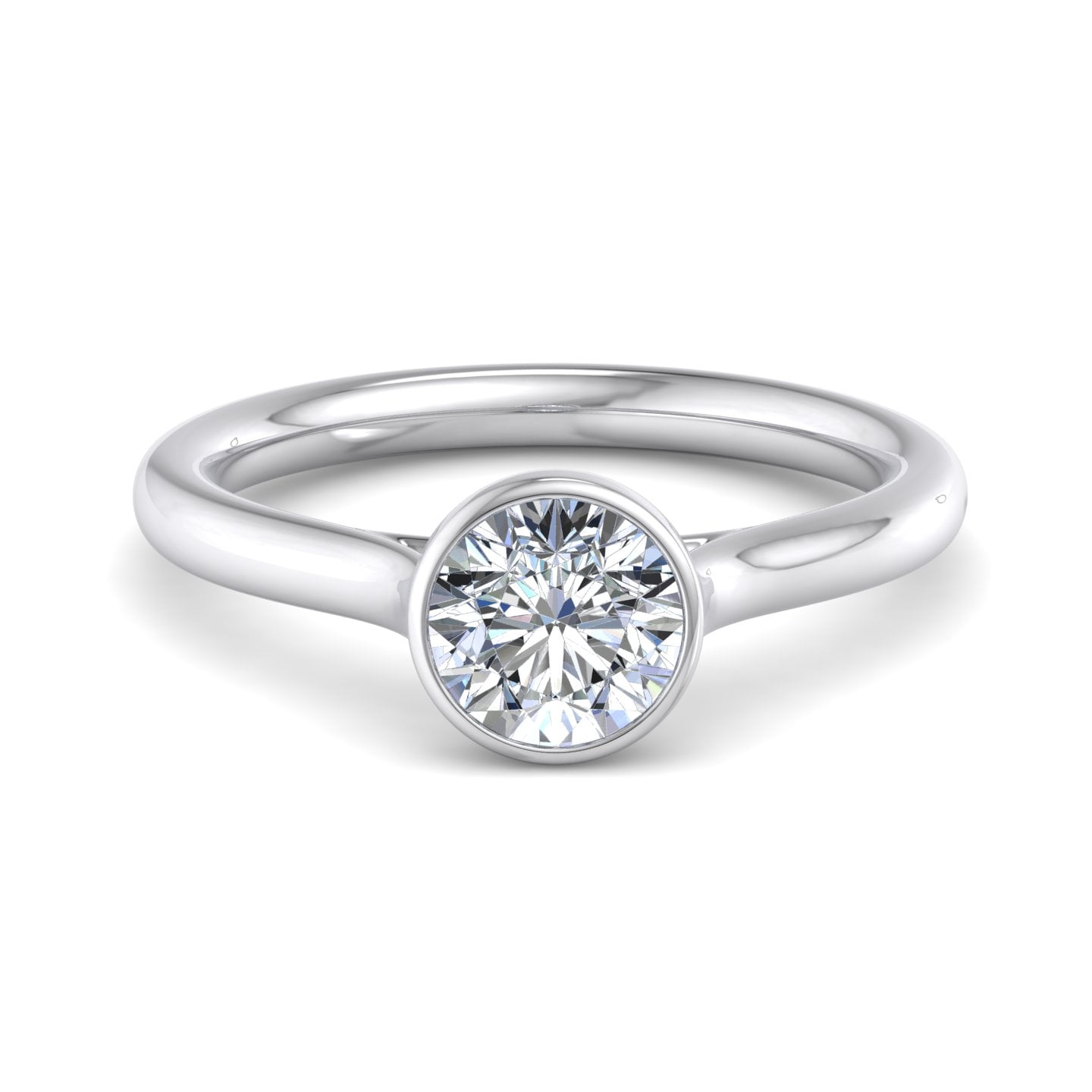 Eterna Jewel 1.58 Ct Lab Created Diamond Engagement Ring - 14K White ...