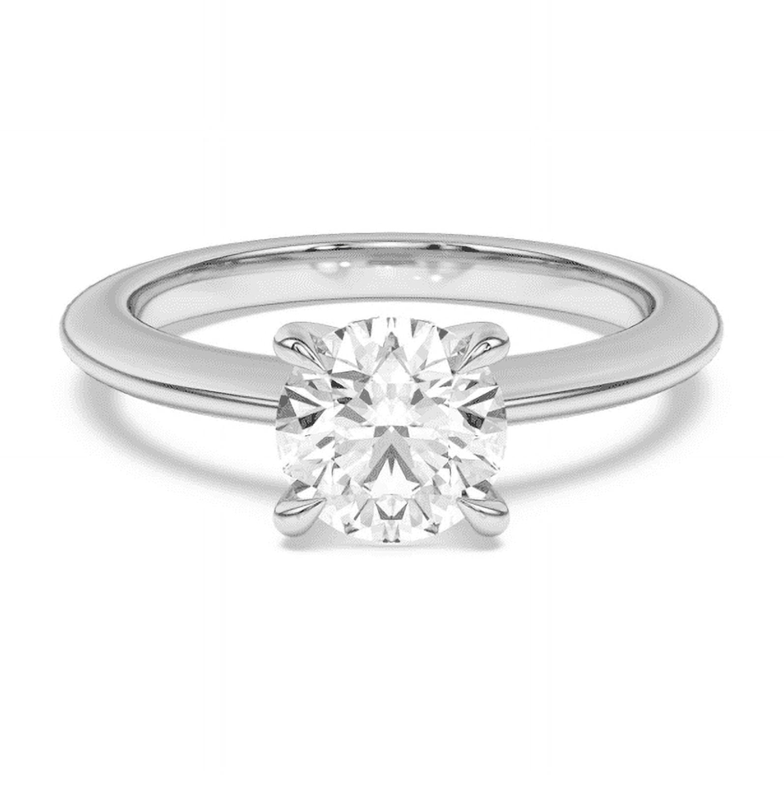 Eterna Jewel 1.58 Ct Lab Created Diamond Two Tone Engagement Ring - 14K White Gold Over - Round ...