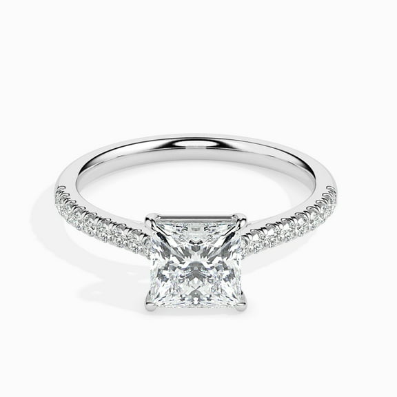 Eterna Jewel 1.69 Ct Princess Cut Lab Created Diamond Engagement Ring ...