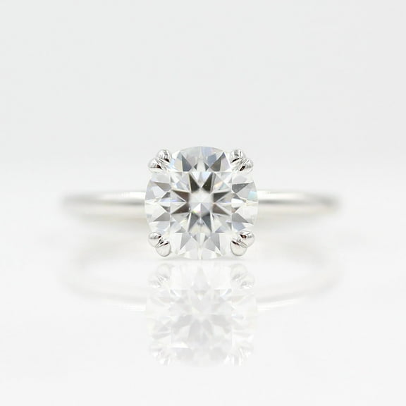 Eterna Jewel 1.58 Ct Round Cut Lab Created Diamond Solitaire Engagement ...