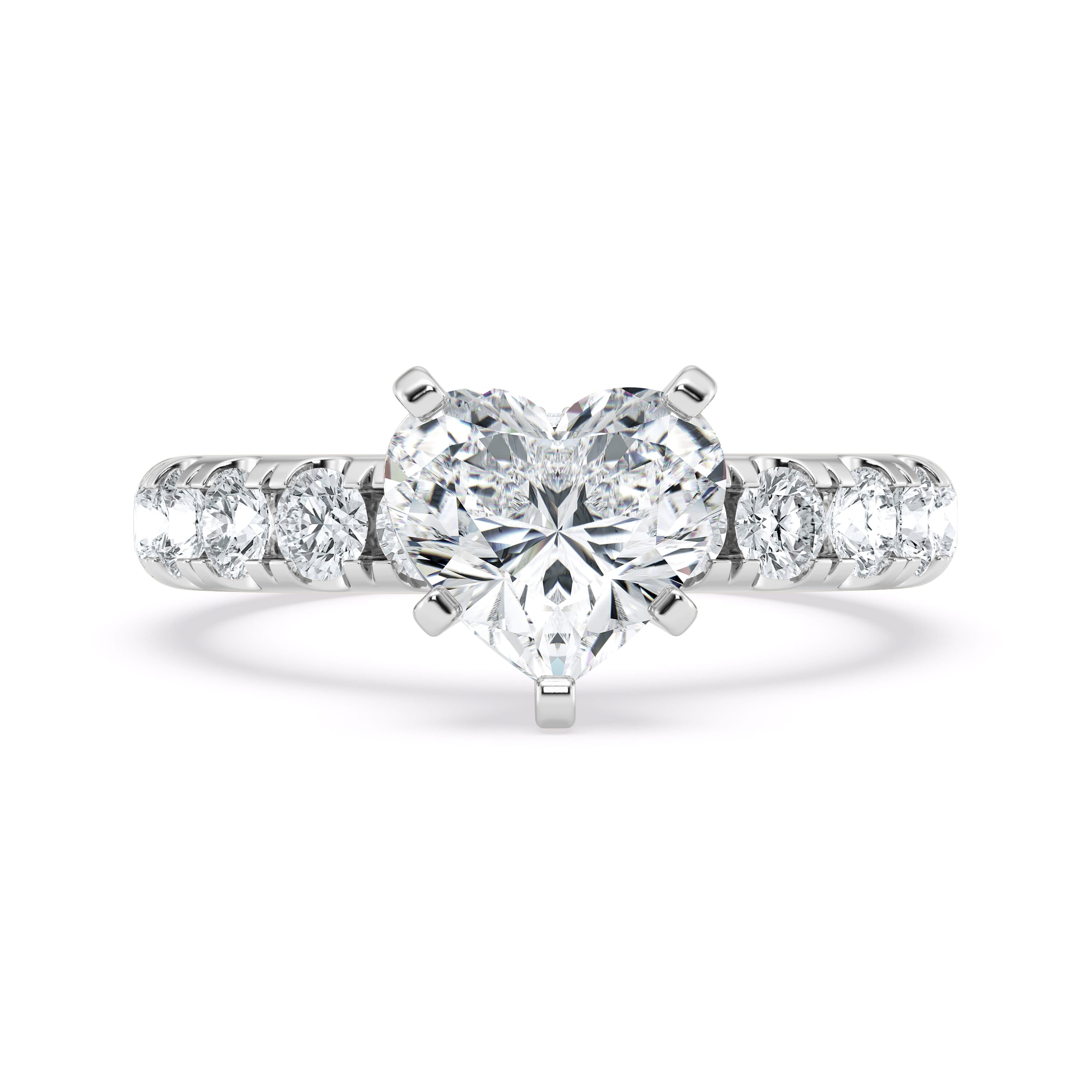 Eterna Jewel 1.6 Ct Hidden Halo Diamond Ring for Women - Heart Cut Lab ...