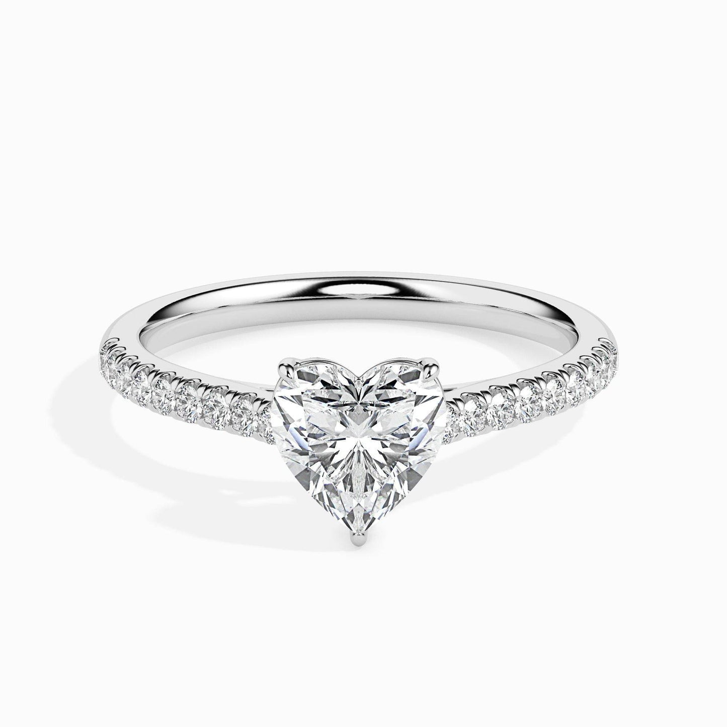 Eterna Jewel 1.69 Ct Lab Created Diamond Engagement Ring - 14K White ...
