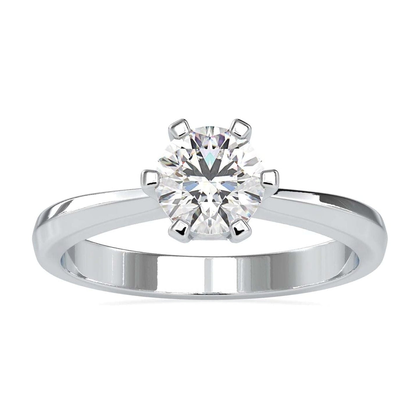 Eterna Jewel 1.6 Ct Round Cut Lab Created Diamond Engagement Ring - 14K ...