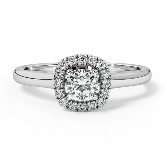 Eterna Jewel 1.47 Ct Halo Engagement Ring for Women - Round Cut Lab ...