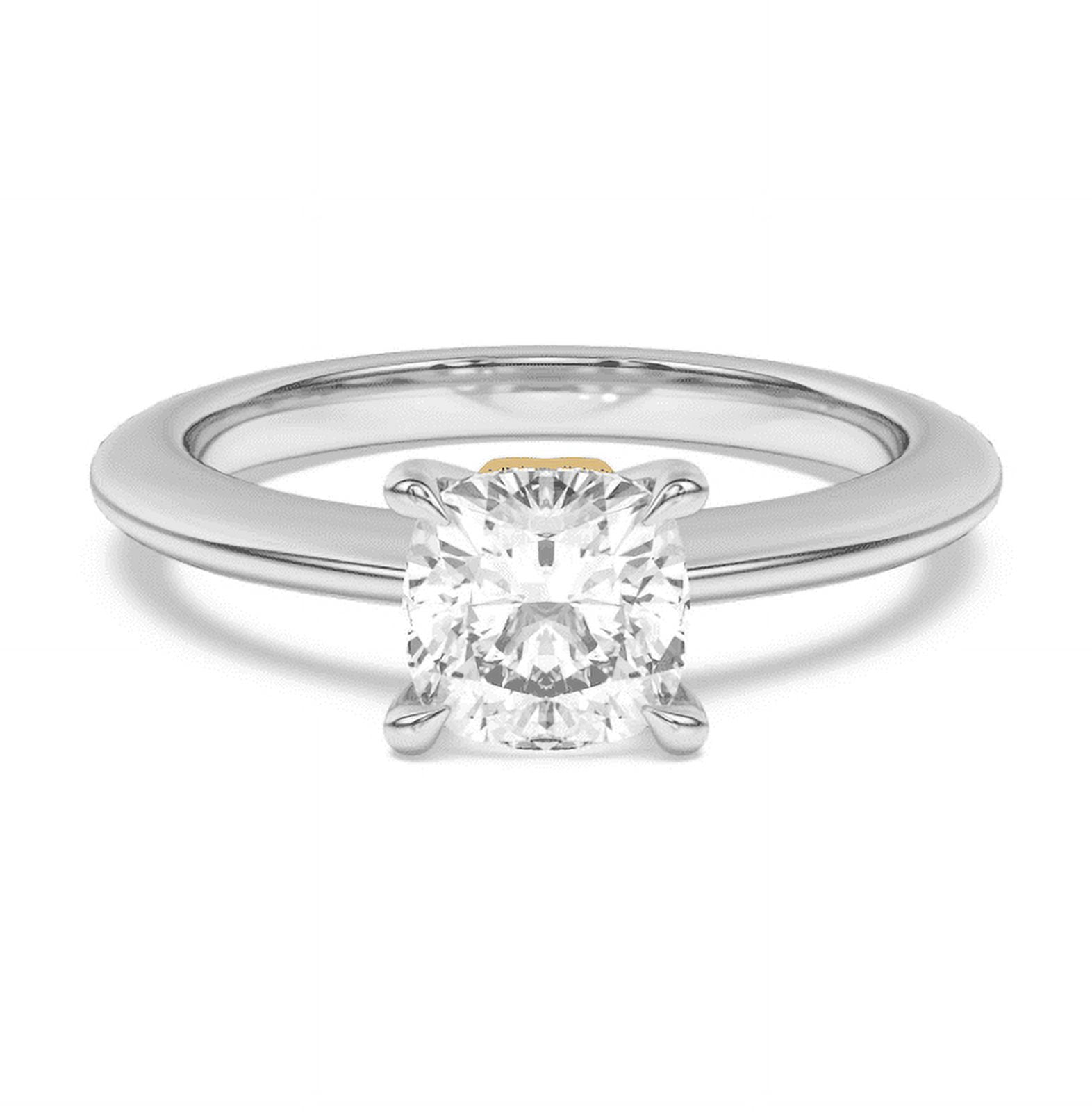 Eterna Jewel 1.69 Ct Cushion Cut Lab Created Diamond Ring for Women - 14K White Gold Over ...