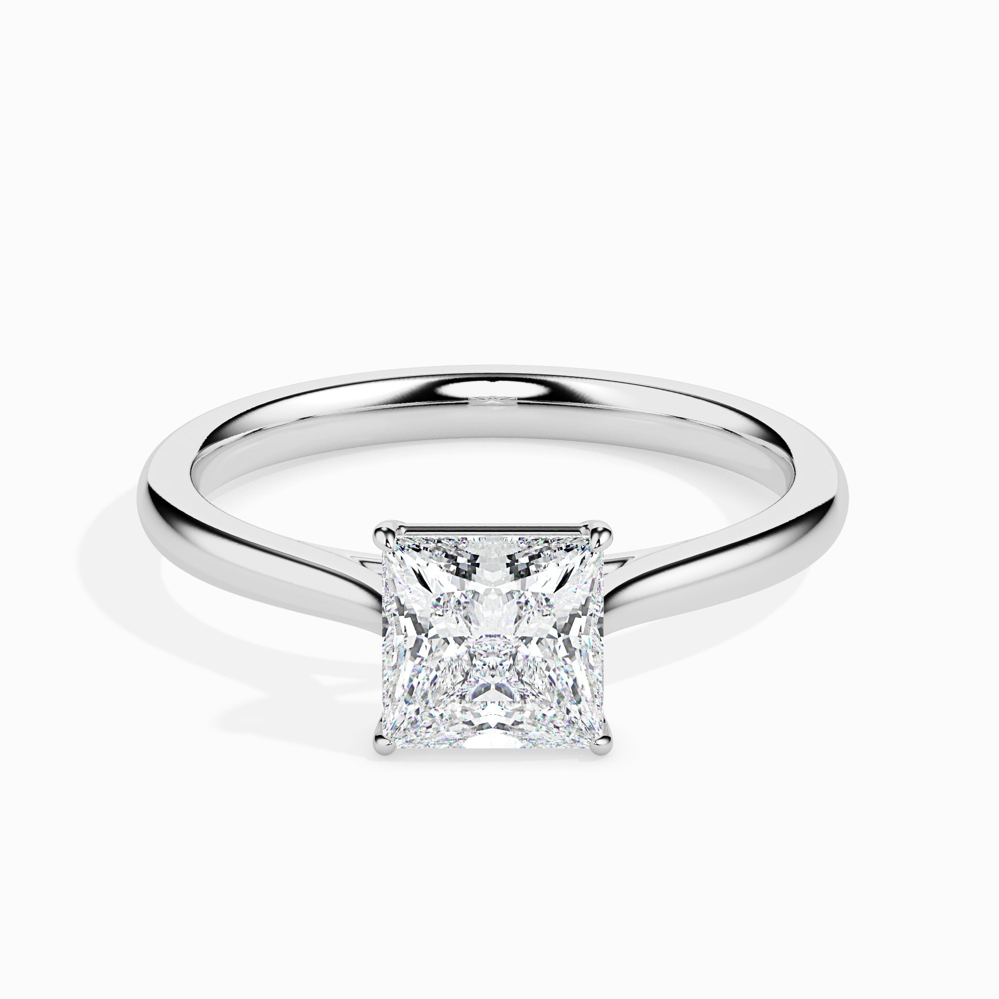 Eterna Jewel 1.69 Ct Lab Created Diamond Engagement Ring for Women - Elegant Princess Cut - 14K ...