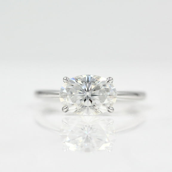 Eterna Jewel 1.58 Ct Round Cut Lab Created Diamond Solitaire Engagement ...