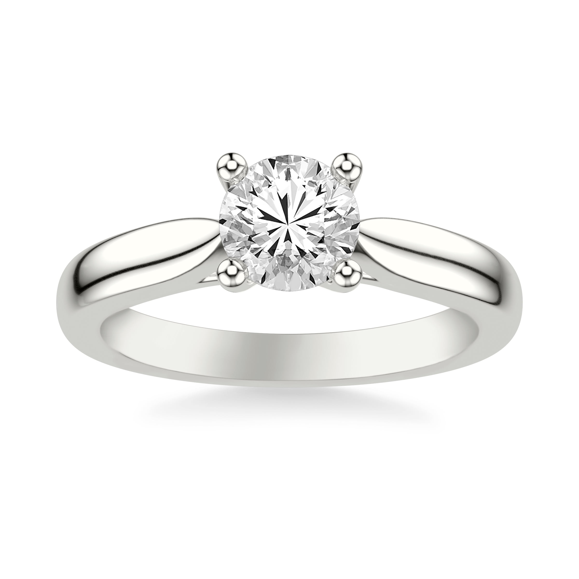 Eterna Jewel 1.69 Ct Round Cut Lab Created Diamond Engagement Ring - 14K White Gold Over Ring ...