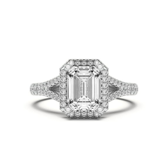 Eterna Jewel 1.7 Ct Emerald Cut Lab Created Diamond Ring - 14K White ...