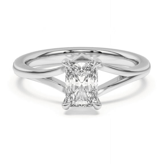 Eterna Jewel 1.8 Ct Radiant Cut Lab Created Diamond Engagement Ring ...