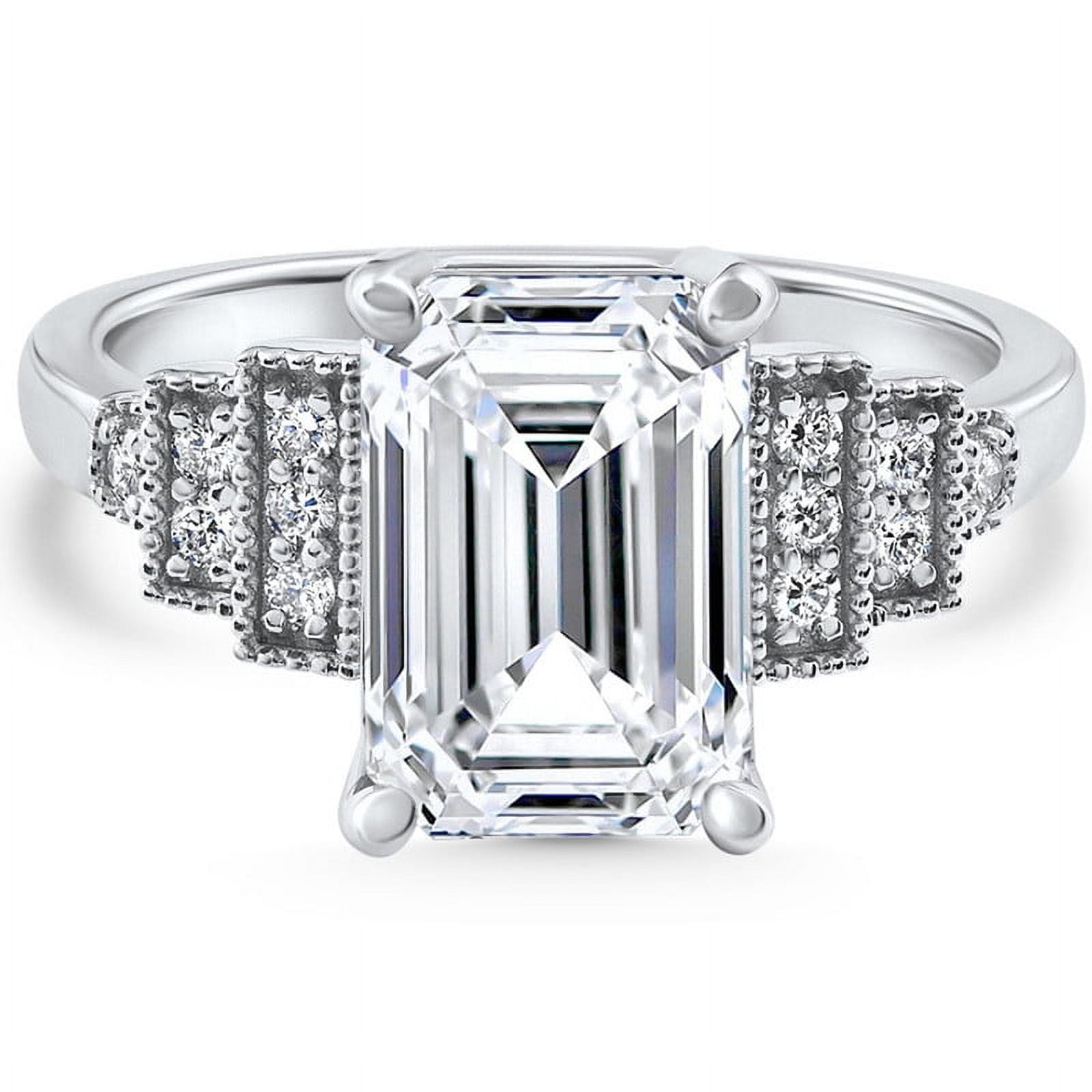 Eterna Jewel 1.9 Ct Round Cut Lab Simulated Diamond Ring - 14K White ...