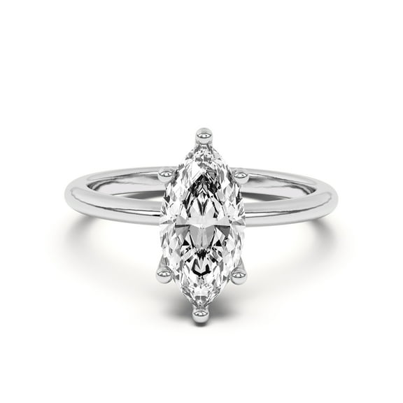 Eterna Jewel 1.5 Ct Lab Created Diamond Wedding Band - 14K White Gold ...