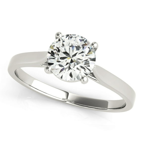 Eterna Jewel 14K White Gold Over Engagement Ring - 1.5 Ct Princess Cut ...