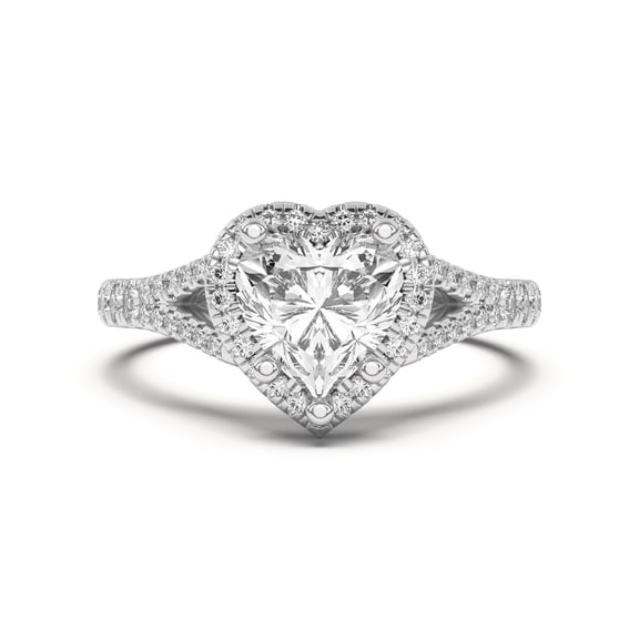 Eterna Jewel 1.5 Ct Heart Cut Lab Created Diamond Engagement Ring - 14K ...