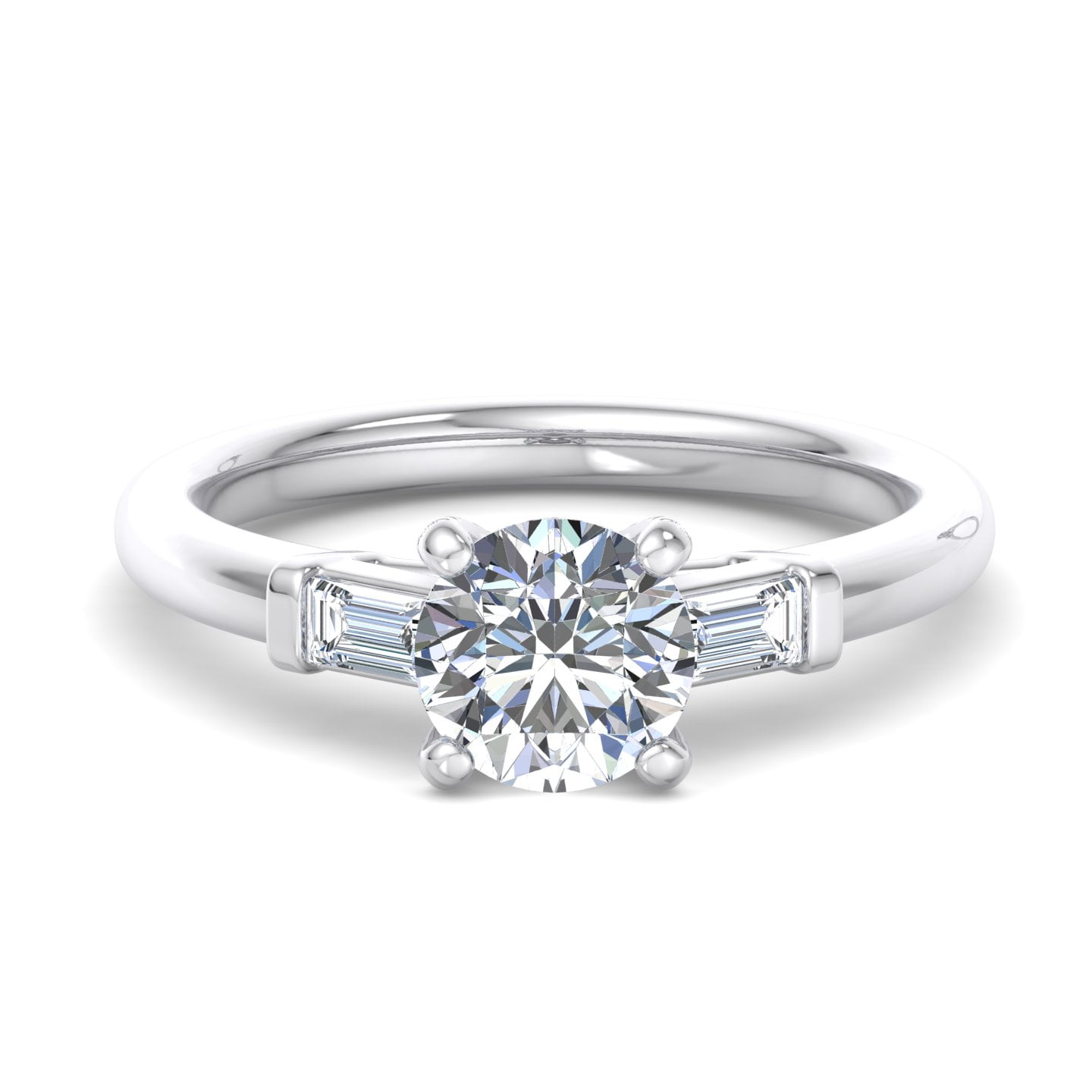 Eterna Jewel 14K White Gold Plated Ring - 1.8 Ct Round Cut Lab Created ...