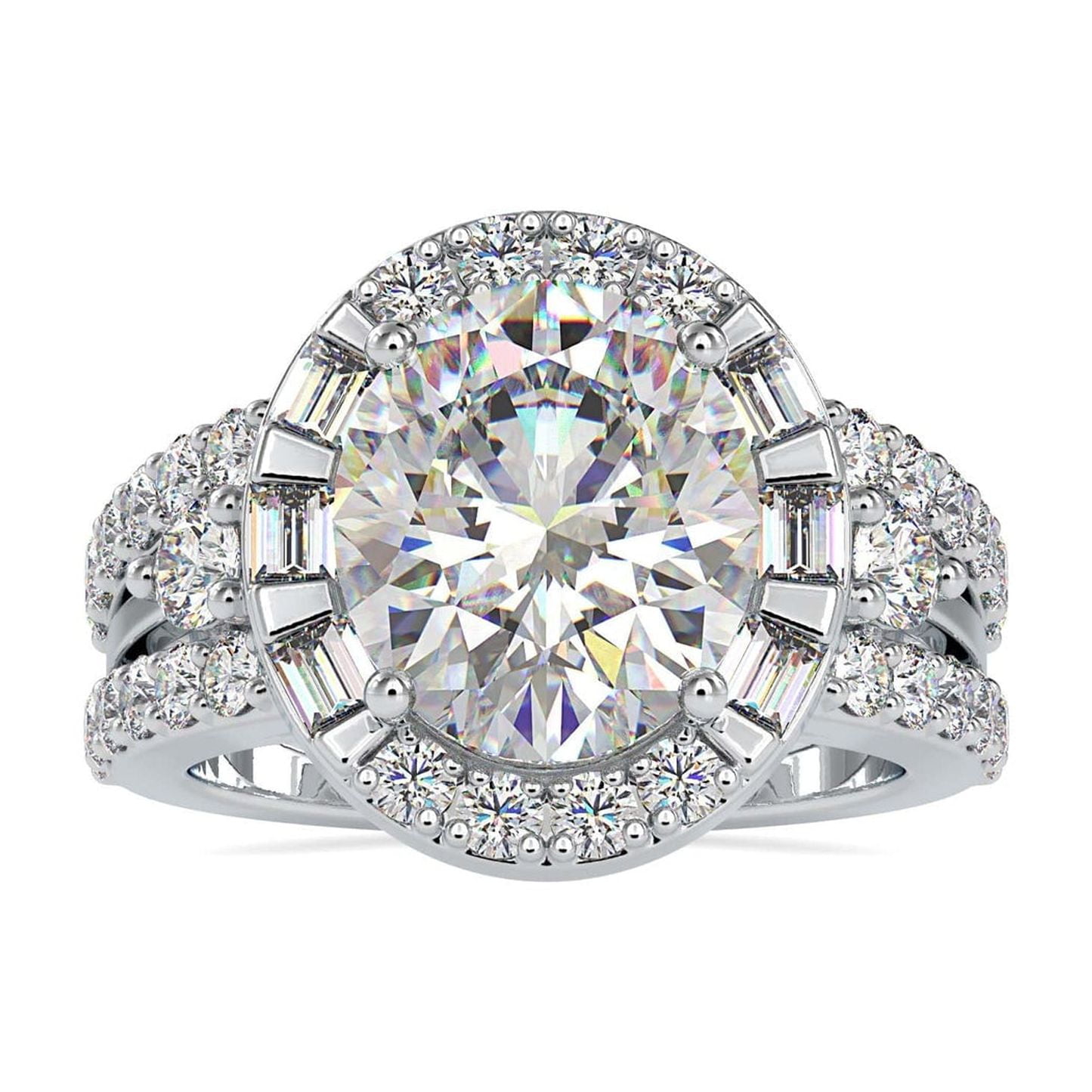 Eterna Jewel 2 Ct Round Cut Lab Created Diamond Engagement Ring ...