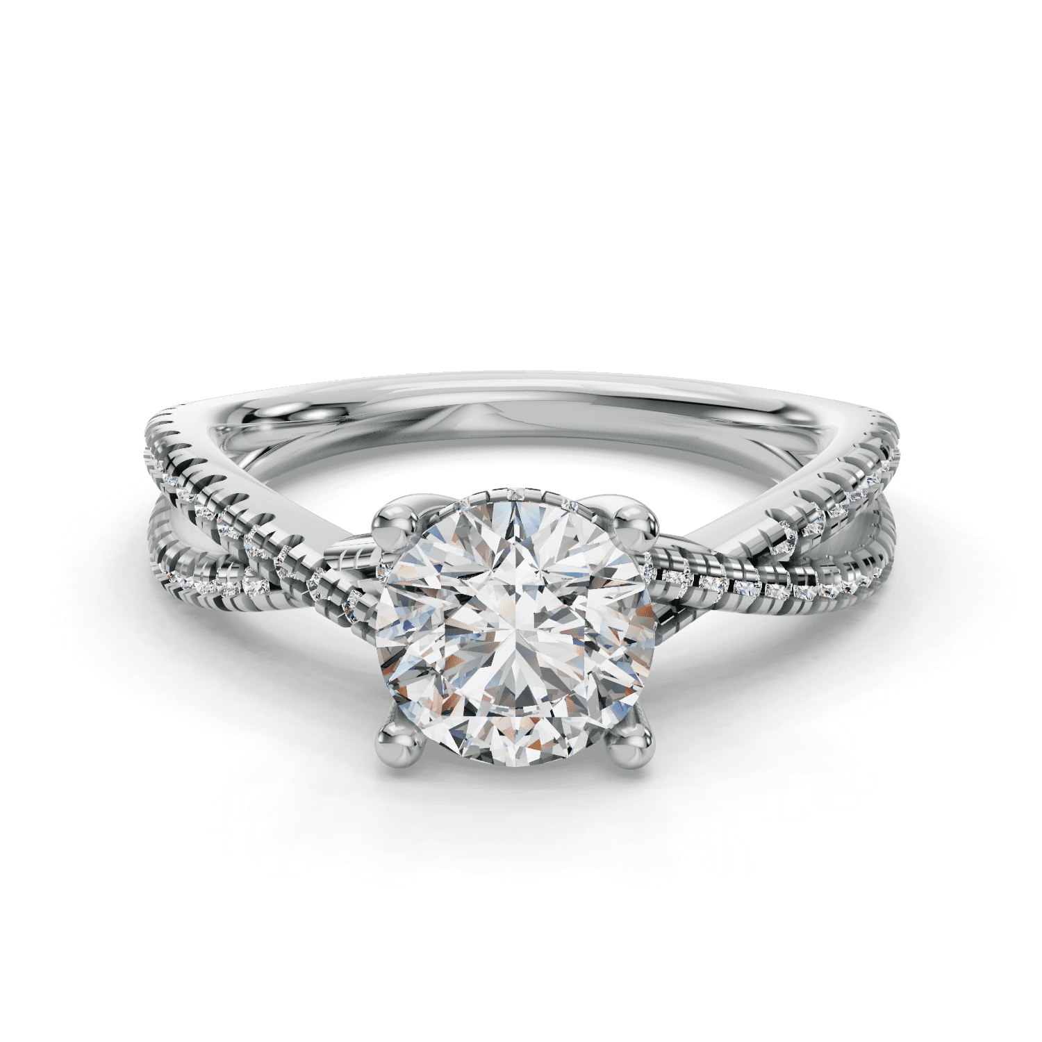 Eterna Jewel Brilliant 1.9 Ct Round Cut Engagement Ring - Infinity ...
