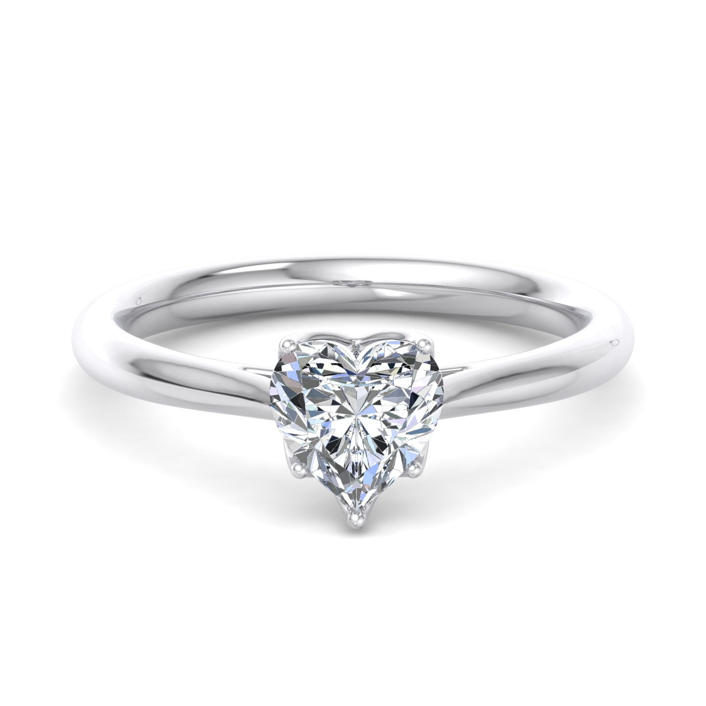 Eterna Jewel Elegant 1.47 Ct Heart Cut Lab Created Diamond Engagement ...