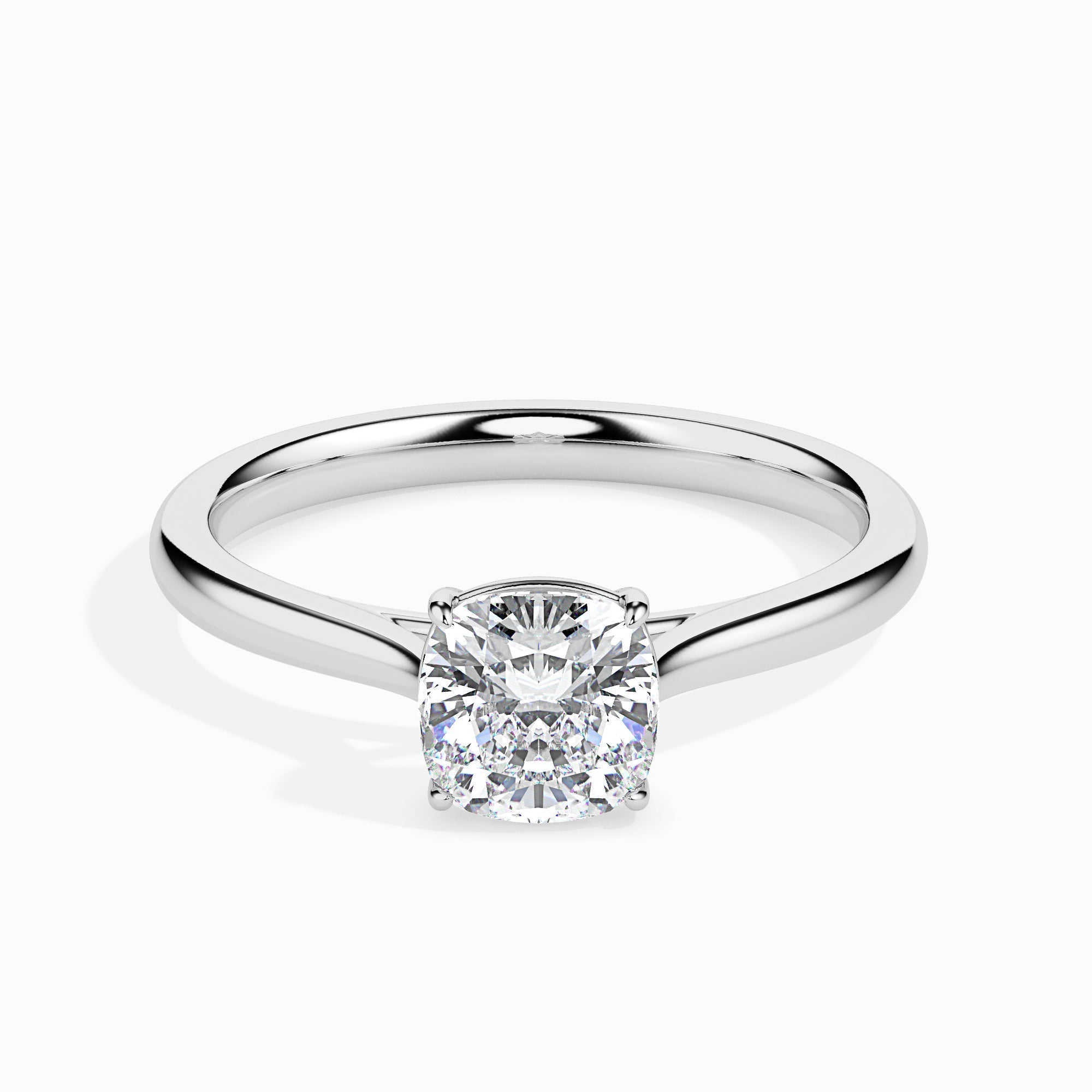 Eterna Jewel Elegant 1.58 Ct Cushion Cut Lab Created Diamond Ring - 14K ...