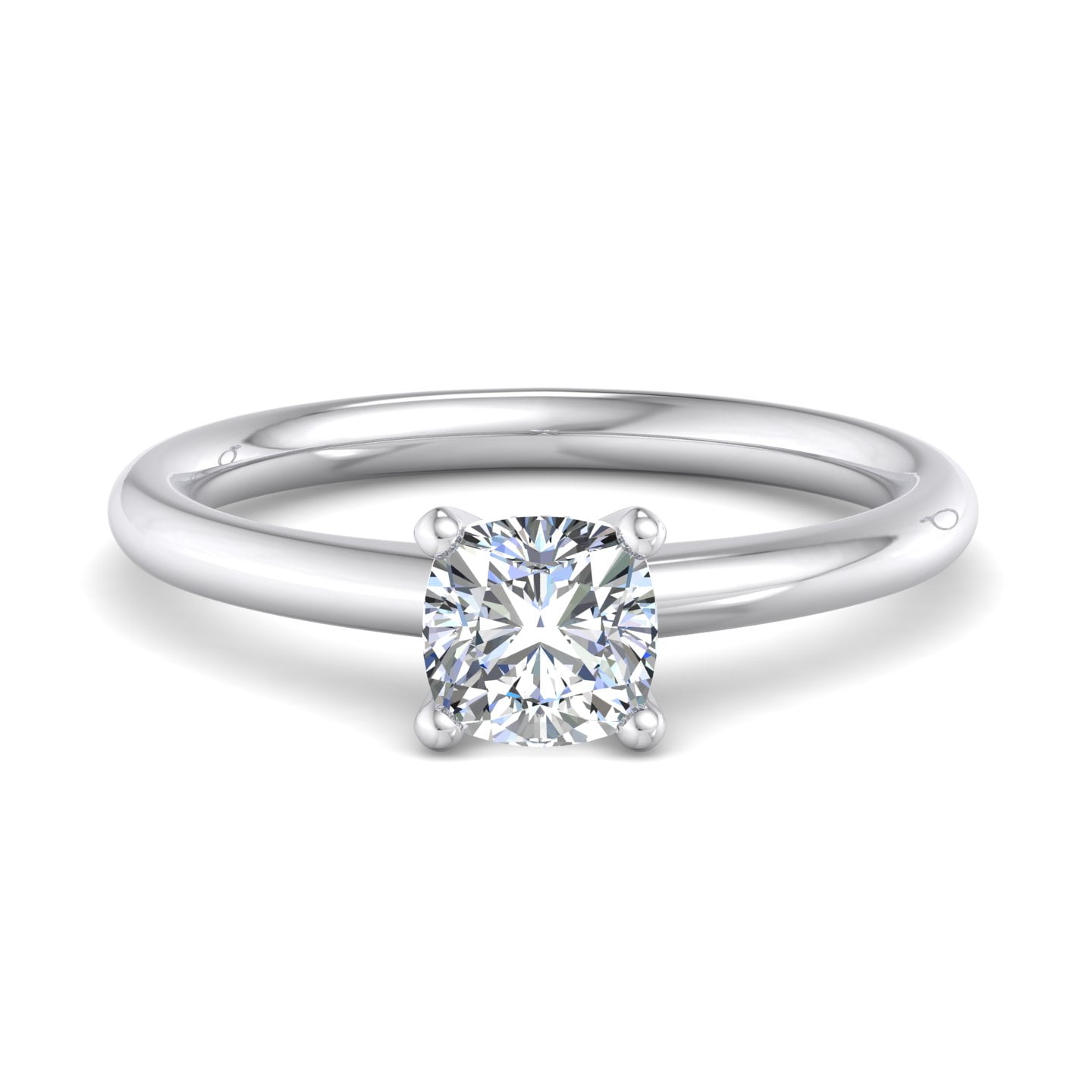 Eterna Jewel Engagement Ring for Women - 1.69 Ct Cushion Cut Lab Created Diamond in 14K White ...