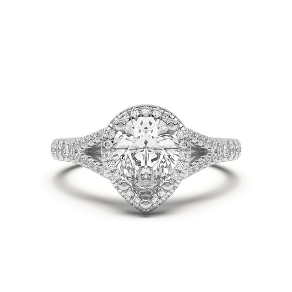 Eterna Jewel 1.7 Ct Emerald Cut Lab Created Diamond Ring - 14K White ...