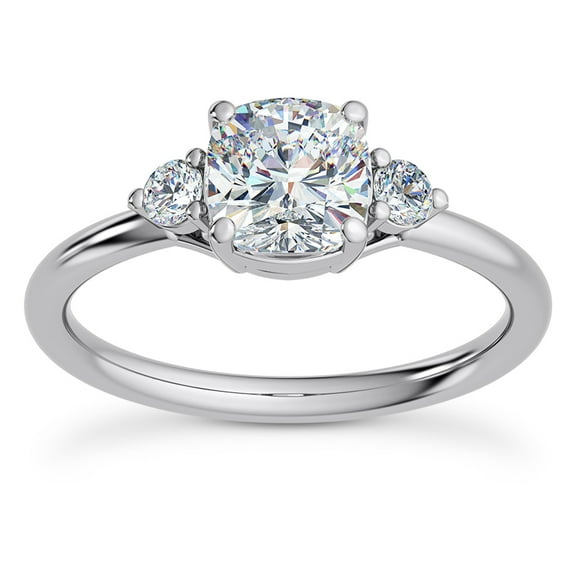 Eterna Jewel 1.5 Ct Round Cut Lab Created Diamond Engagement Ring - 14K ...