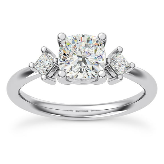 Eterna Jewel 1.47 Ct Cushion Cut Lab Created Diamond Solitaire Ring ...
