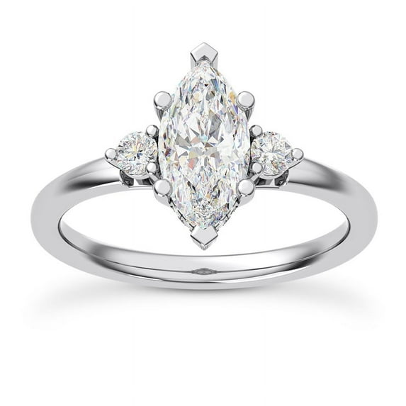 Eterna Jewel Unique 1.9 Ct Marquise Cut 3 Stone Engagement Ring for ...