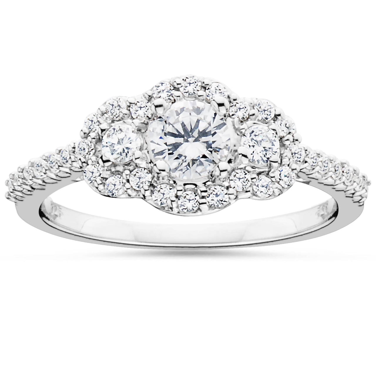 Eterna Jewel Wedding Cathedral Diamond Ring – 1.7 Ct Heart Cut Lab ...