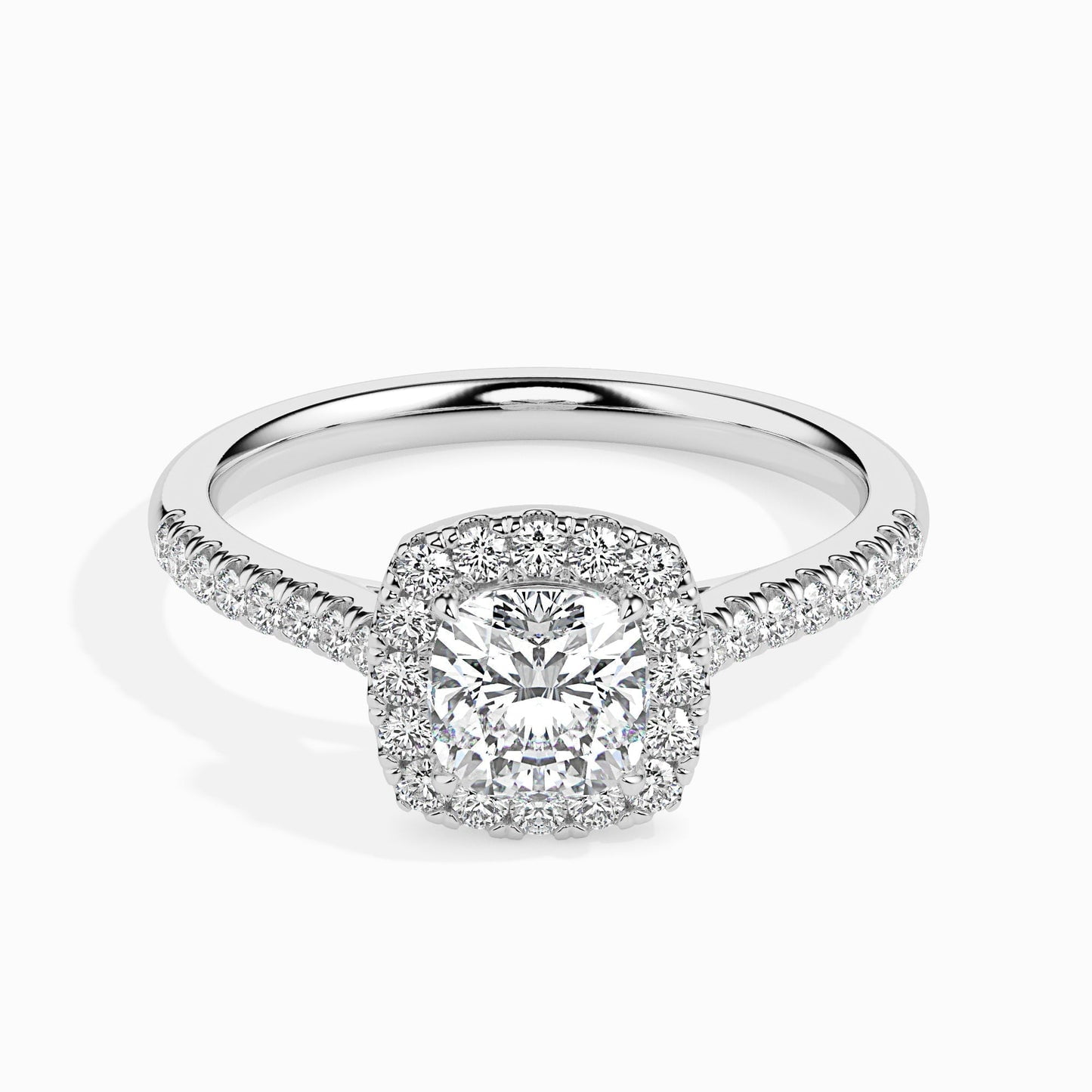 Eterna Jewel Women's 1.69 Ct Diamond Halo Engagement Ring - Beautiful Cushion Cut Lab Created ...