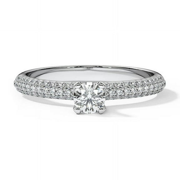 Eterna Jewel 1.69 Ct Oval Lab Created Diamond Engagement Ring - 14K ...