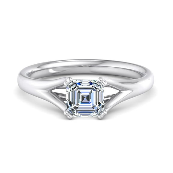 Eterna Jewel 14K White Gold Over Engagement Ring - 1.5 Ct Princess Cut ...